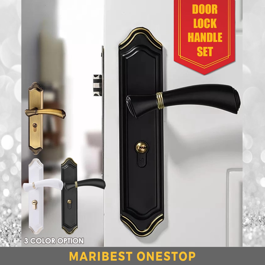 European Style Bedroom Door Lock Handle Set Silent Entrance Door Gate ...