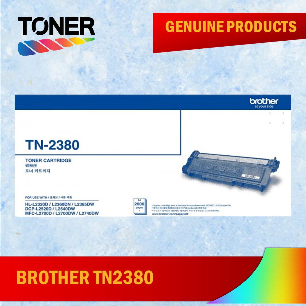BROTHER Genuine Original TN 2380 / TN-2380 / TN2380 Toner Cartridge ...