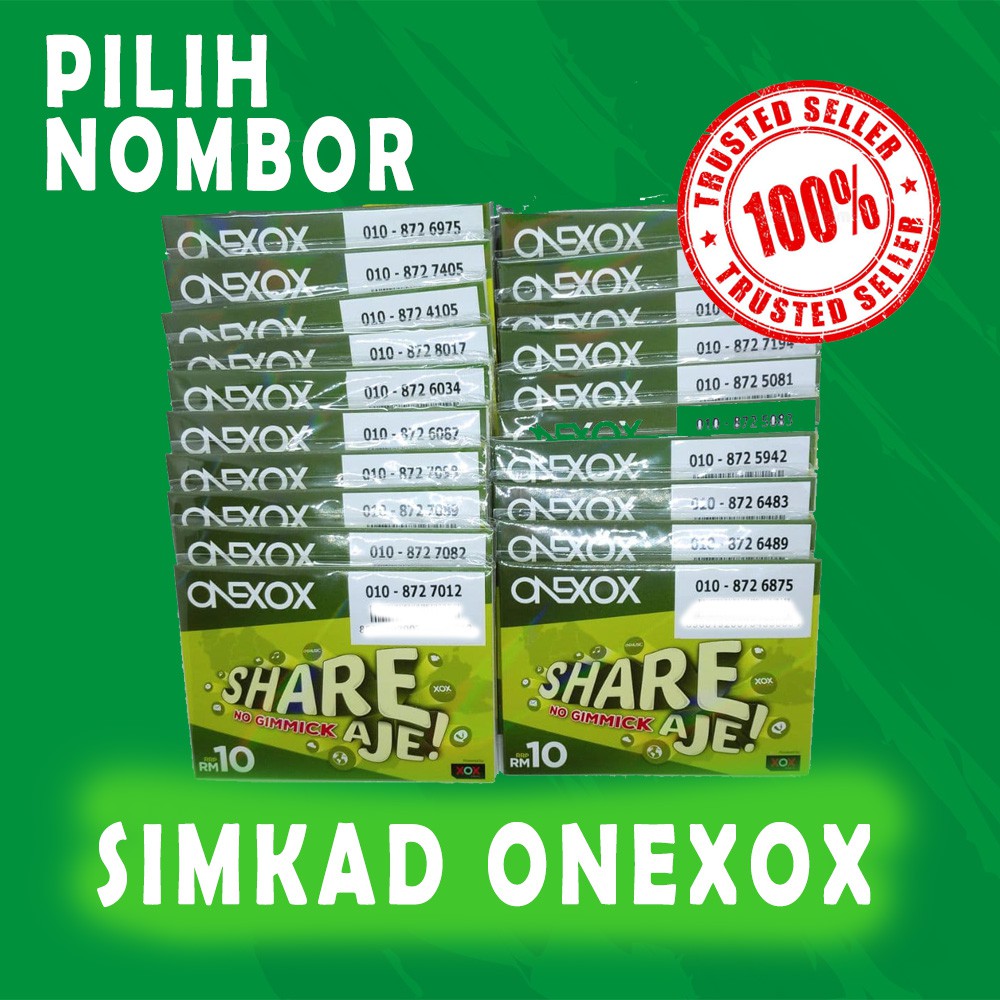 🔥 NOMBOR SIMKAD ONEXOX SIMCARD XOX PREPAID SIM CARD NUMBER NOMBOR ...