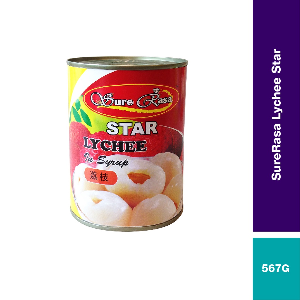 Sure Rasa Lychee Can In Syrup STAR 567g (Laici Dalam Sirap Tin ...