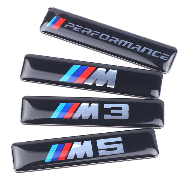 2x Car styling M M3 M5 Logo Car Sticker Aluminum Emblem Grill Badge for ...