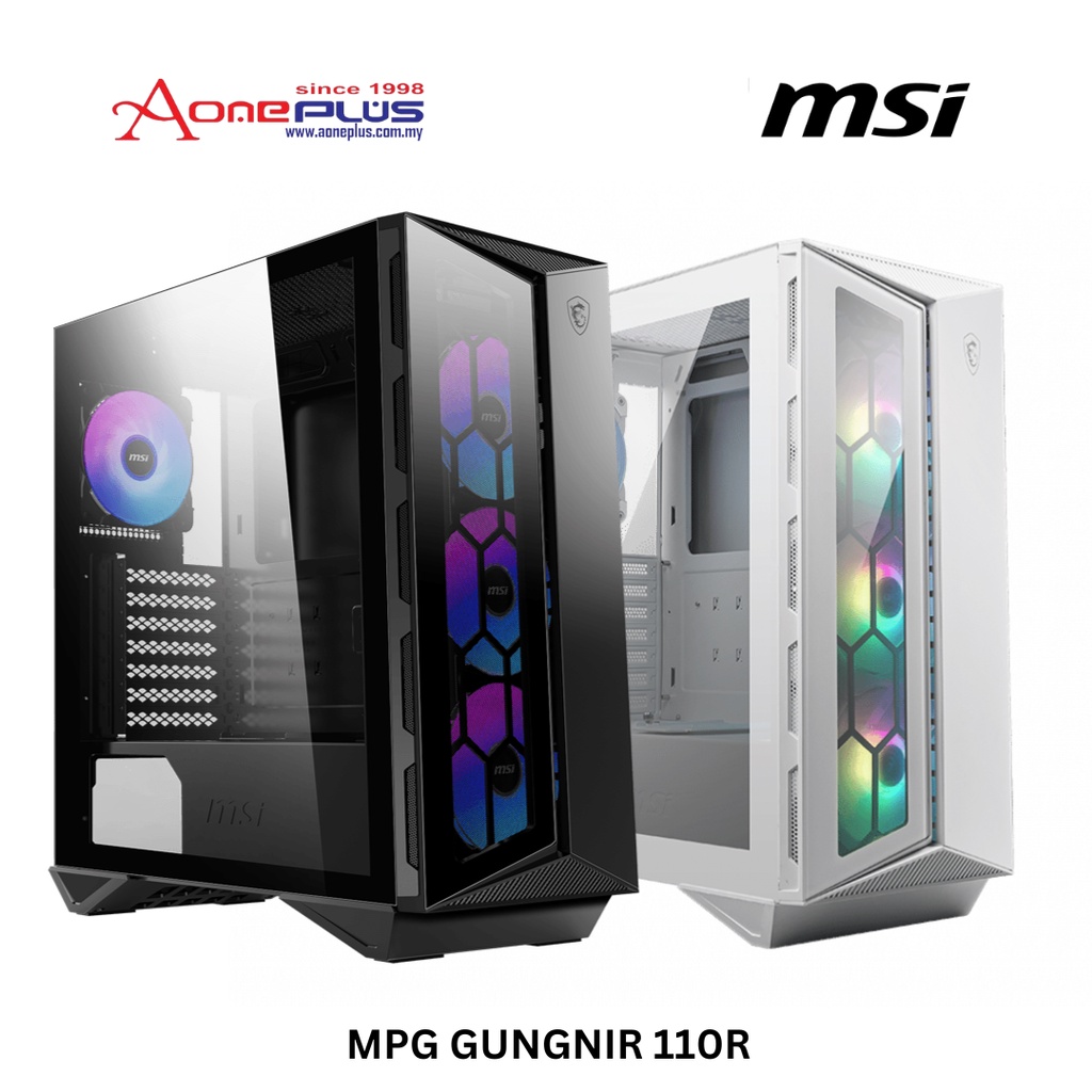 (AONE PLUS SS2) MSI MPG GUNGNIR 110R ATX Mid Tower Computer Case ...