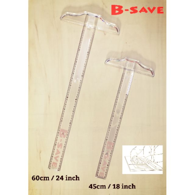 T Square Ruler T Ruler Drawing Ruler 45cm / 60cm Brand Apex | Shopee ...