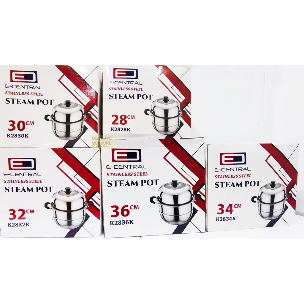E-Central Stainless Steel 2 Layer Steam Pot | Pengukus Steamer | Periuk ...