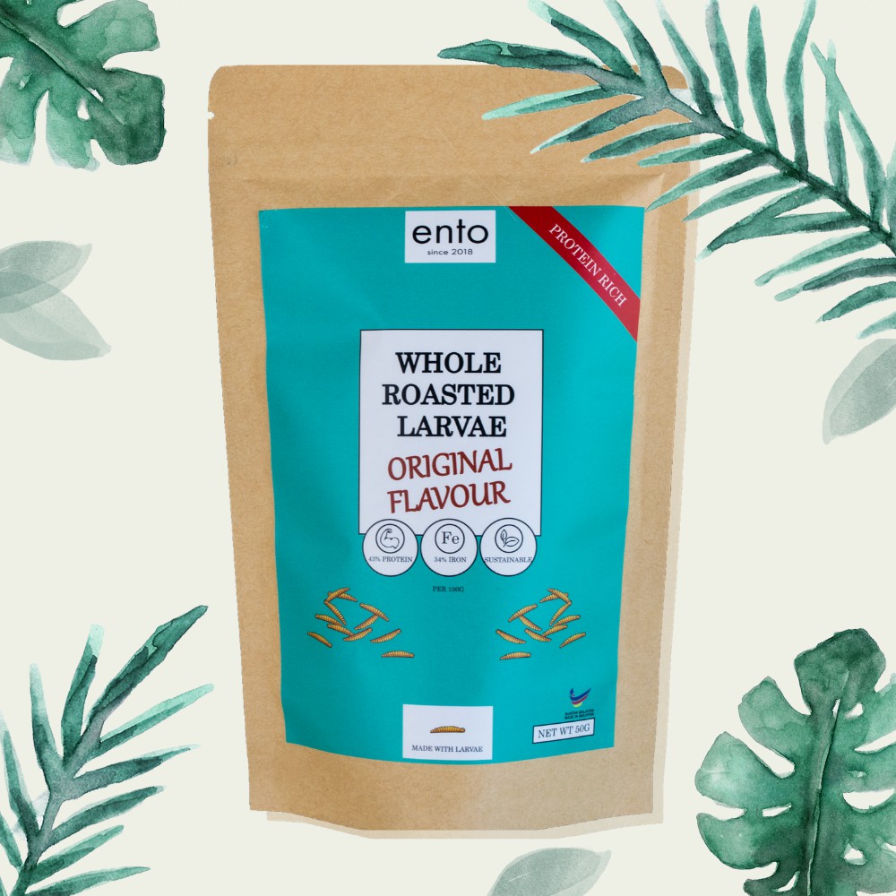 ento Original Roasted Larvae 50g - Protein Snack | Shopee Malaysia