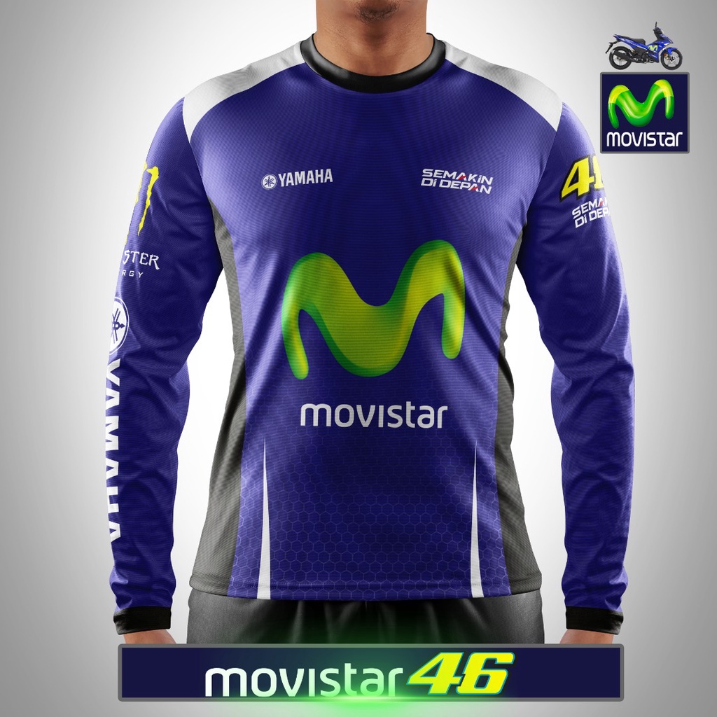 BAJU MOTO/BAJU RIDE MOVISTAR/BAJU RIDING/BAJU KONVOI/YAMAHA RACING ...