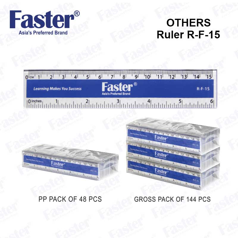 Ruler R-F-15 Faster Ruler 15cm 48pcs/pack | Shopee Malaysia