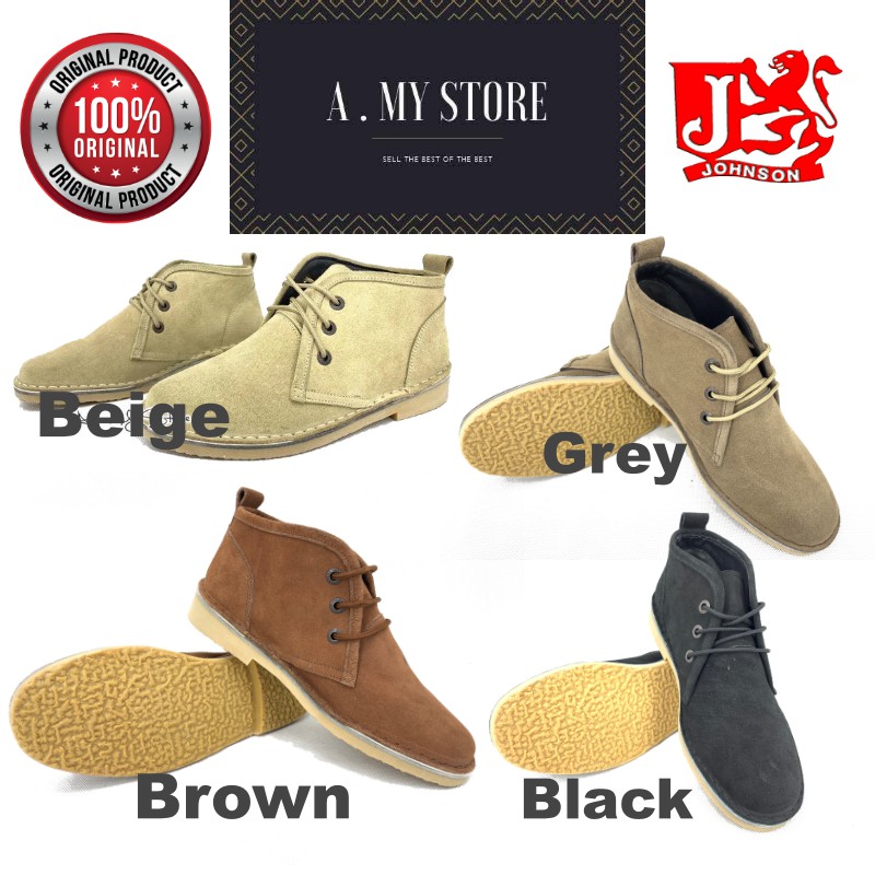 💥READY STOCK💥#9861 JOHNSON SHOE MEN'S SNEAKER LOW TOP SUEDE LEATHER ...