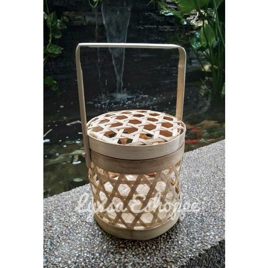 Silinder basket / Bakul anyaman buluh mengkuang | Shopee Malaysia