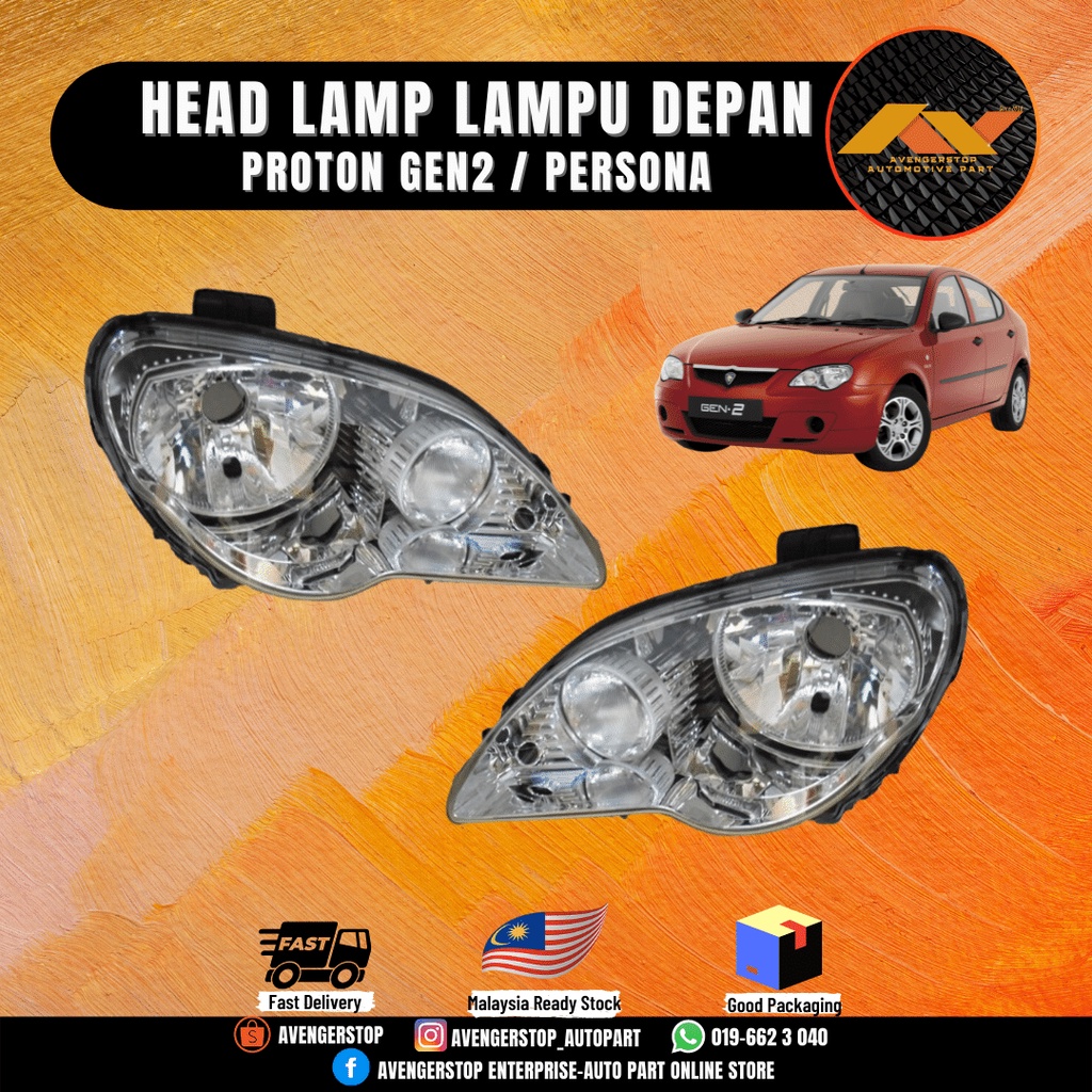 PROTON GEN2 PERSONA HEAD LAMP CLEAR 100% GOOD QUALITY | Shopee Malaysia