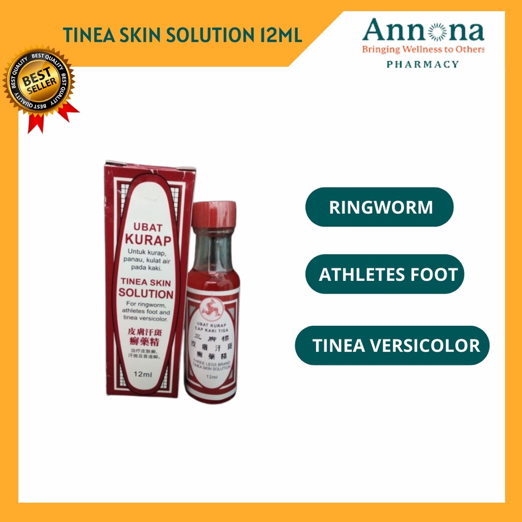 UBAT KURAP CAP KAKI TIGA TINEA SKIN SOLUTION 12ML | Shopee Malaysia