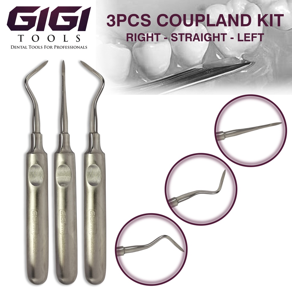 GIGI TOOLS Dental Root tip Elevators Set Regular Left & Right and ...