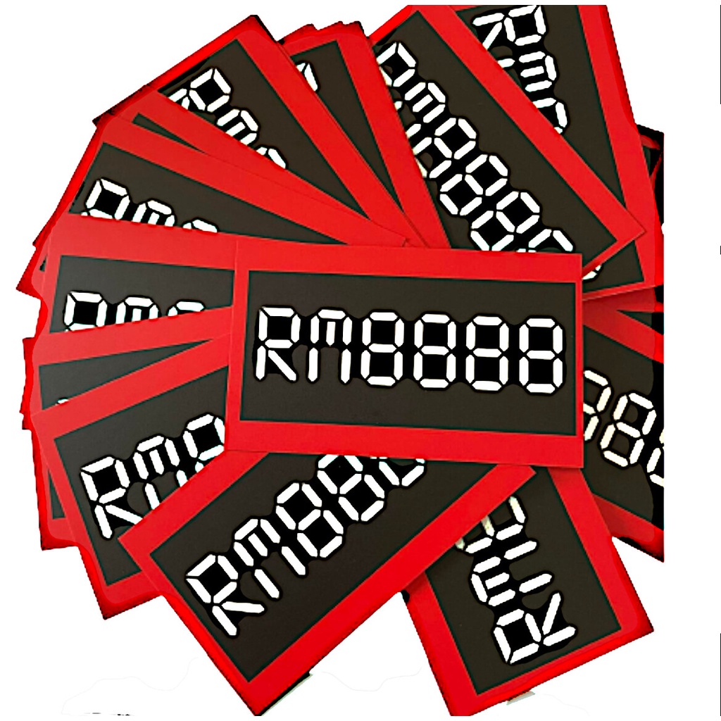 price tag card 4 number / Tanda harga DIY / Label kad Harga ubah suai ...