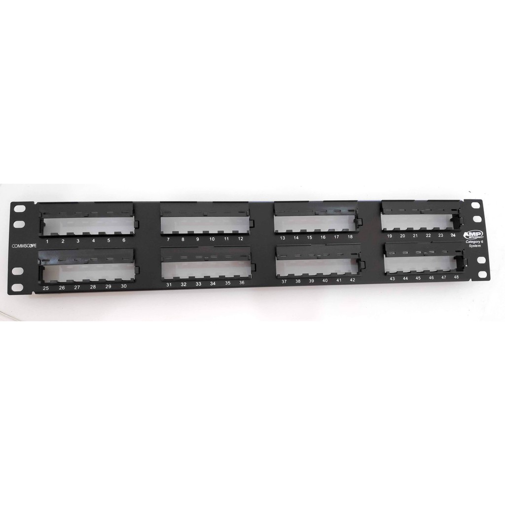 Commscope/AMP Genuine UTP CAT 6 Patch Panel 2U-48 Ports | Shopee Malaysia
