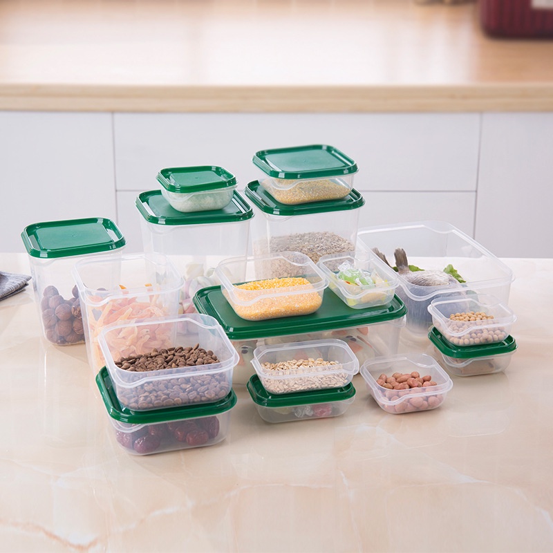 17pcs Food Storage Set, Plastic Box, Microwavable Plastic Box Can Be ...