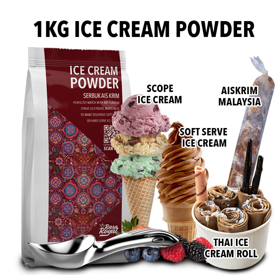 1KG Milky Soft Serve Ice Cream Powder Hard Serve Ice Cream Thai Fried ...
