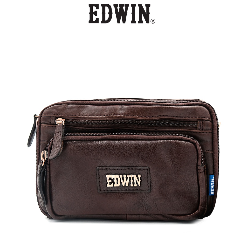 [SHOPEE EXCLUSIVE] Edwin Genuine Top Grain Leather Overlay Crossbody ...