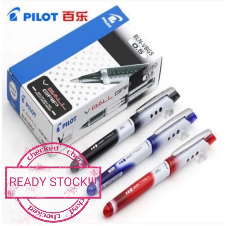 💥Ready Stock!!!💥 Pilot V Ball Grip Ball Liner Liquid Ink Pen - 0.5mm ...
