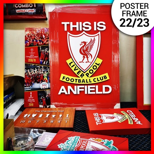 Liverpool New Stock Frame Poster Bola LFC YNWA The Champions Wall This ...