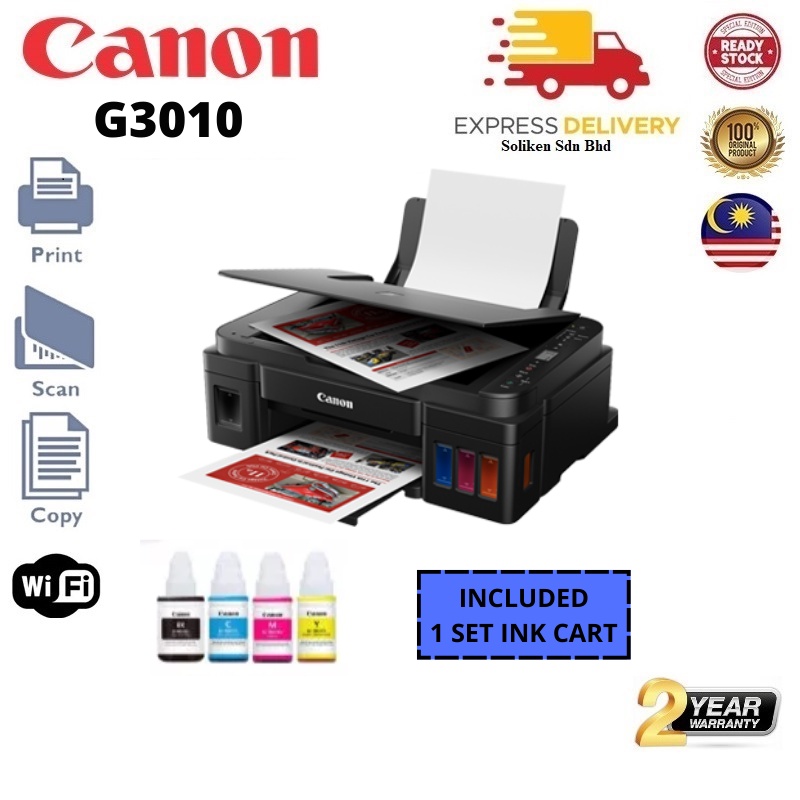 Canon Pixma G3010 Refillable Ink Tank Wireless All-In-One Printer Canon ...