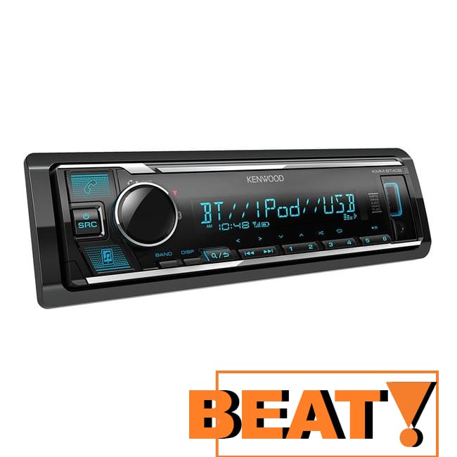 Kenwood KMM-BT408 Bluetooth Aux USB Spotify Single DIN Android and ...