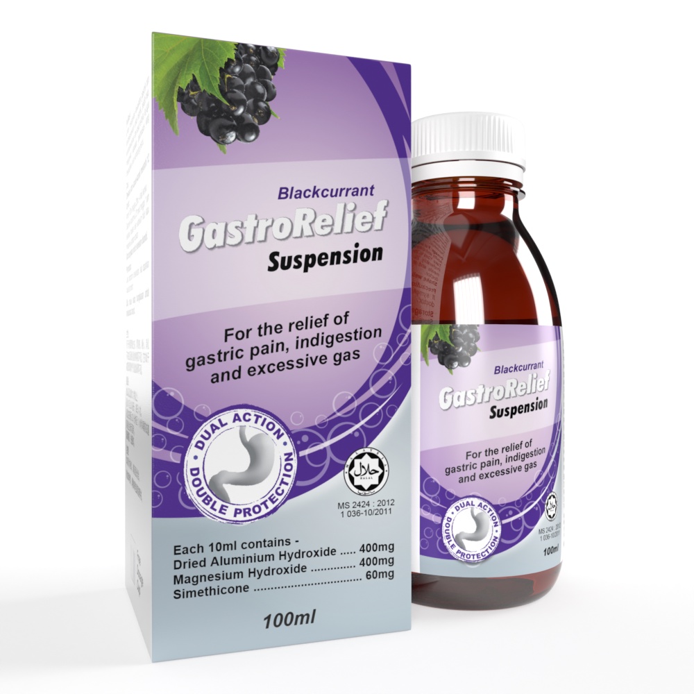 Ubat Gastrik ( GastroRelief Blackcurrant / Mint Suspension 100ml ...