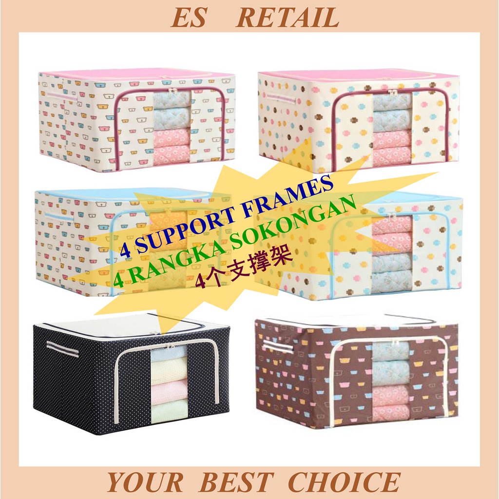 72L Foldable Storage box Collapsible Storage box Storage box kotak ...