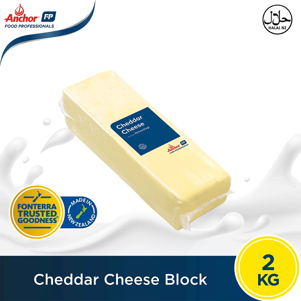 Anchor Cheddar Block Cheese (2kg) | Shopee Malaysia