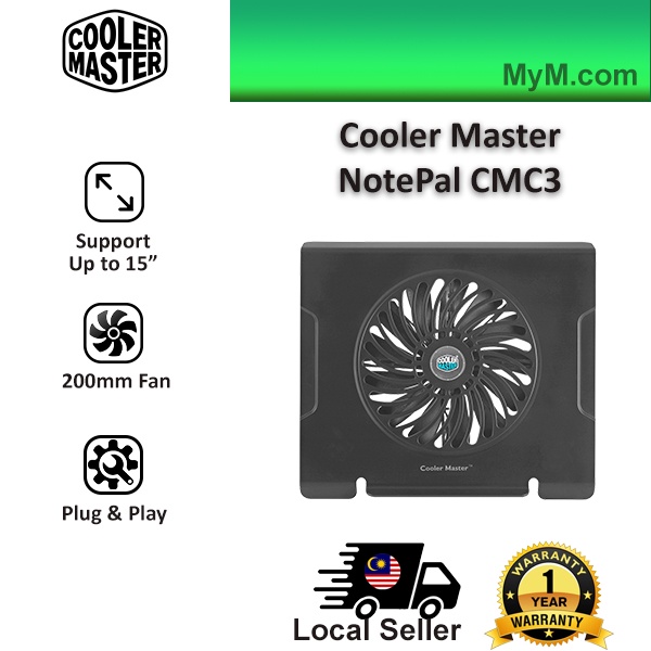 Cooler Master NotePal C3 CMC3 Notebook Cooler with 200mm Fan /1 Year ...
