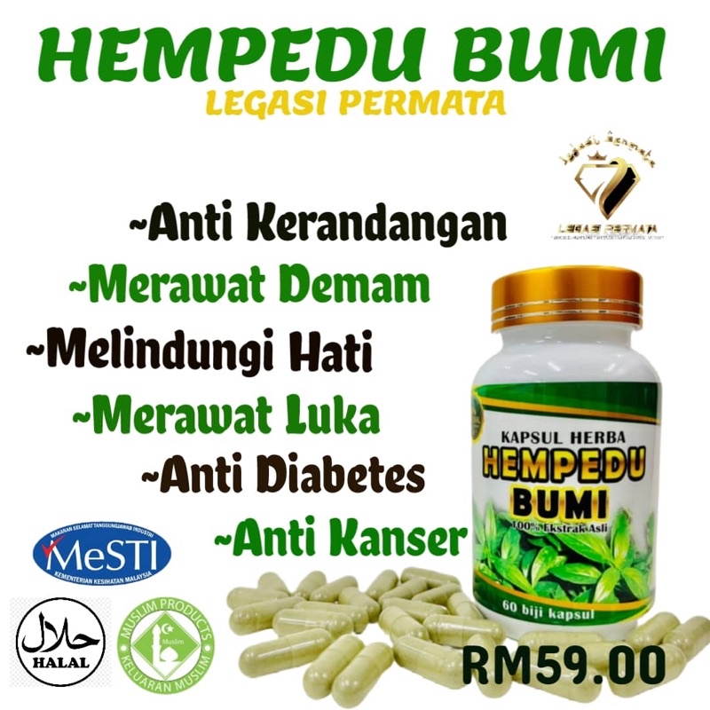 KAPSUL HERBA HEMPEDU BUMI 🌿 | Shopee Malaysia
