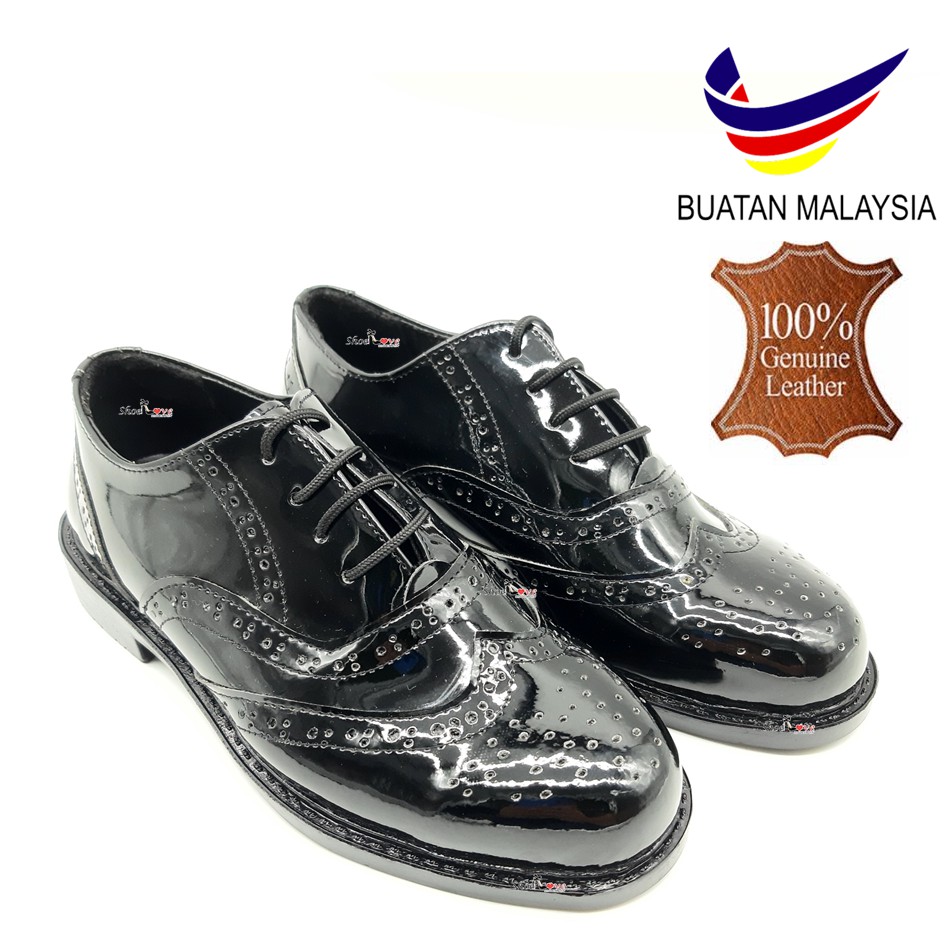 🔥ready stock🔥kasut kulit kilat pdrm polis / pegawai / kadet men leather ...