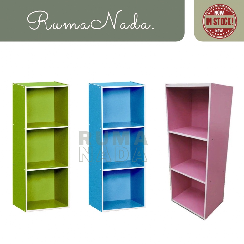 3Tier Multipurpose Rack Color Box/ Utility Box / Book Shelf/ File ...