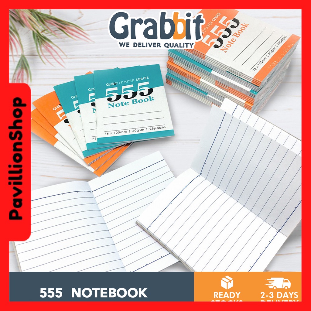 8pcs/set Buku 555 Legend GRABBIT 555 Notebook Pocket Size 3*5 Buku Nota ...