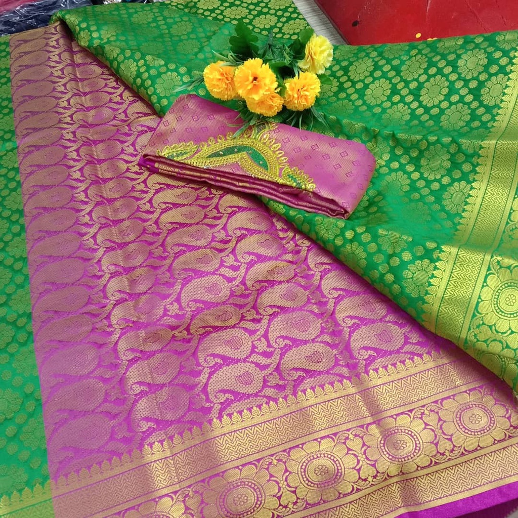 Saree Ready Stock / Pattu Saree / Broket Original Saree / Premium ...