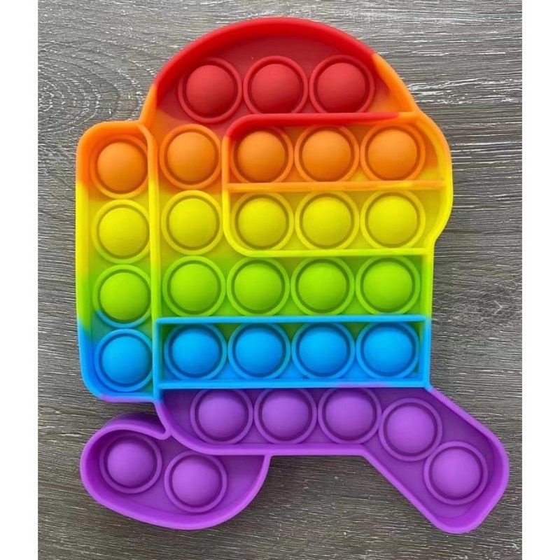 Pop it popit popit Toys Pop Its Square rainbow Colorful Fidget Toy Push ...