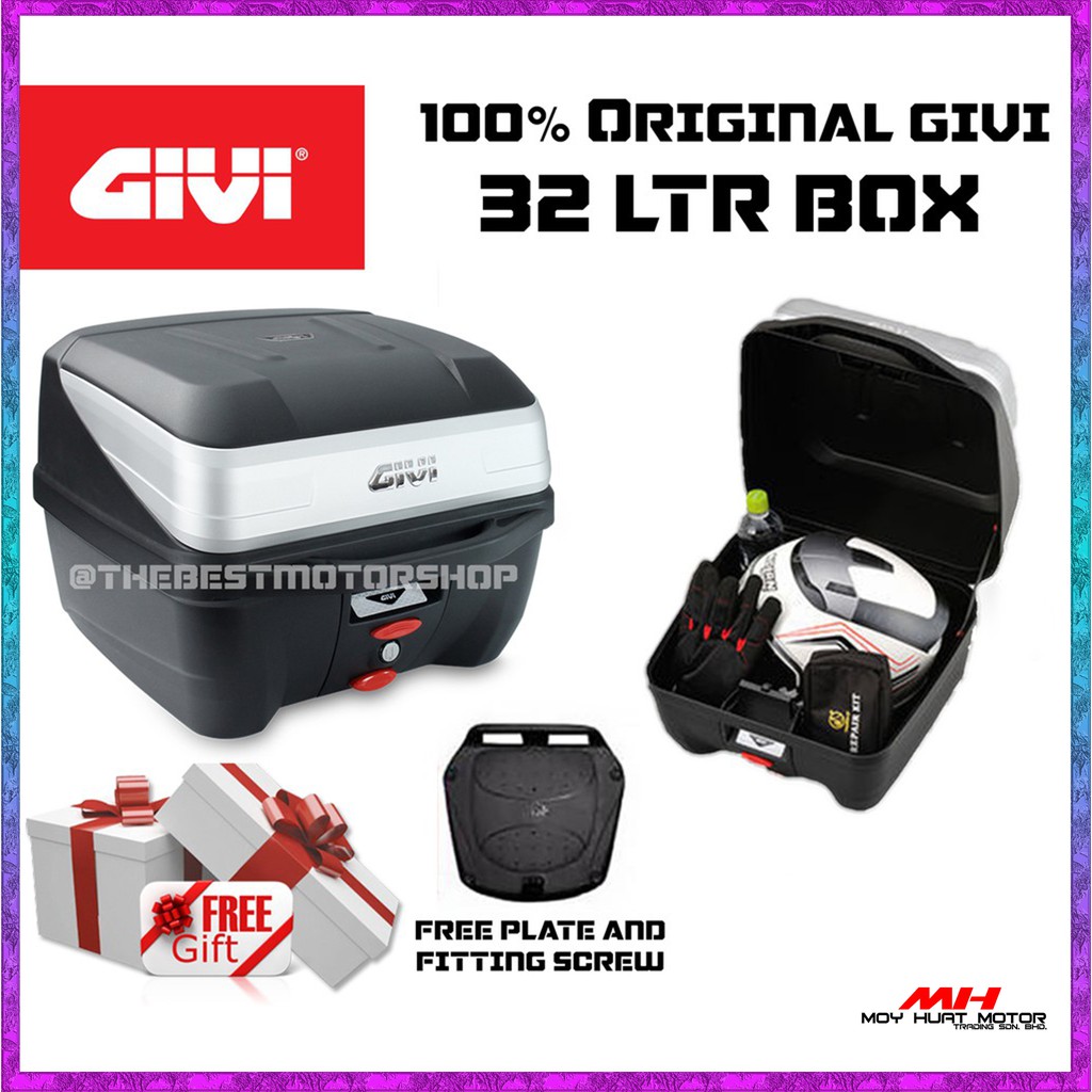 GIVI BOX B32N 32ltr. Monolock Topcase Black Y15 BOX 135LC BOX RS150 BOX ...