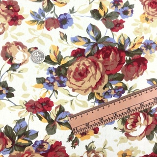 Kain Canvas Cotton / Heavy Cotton Bidang 60” Corak Bunga | Thick Canvas ...