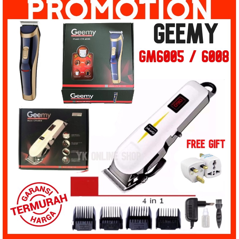~FREE GIFT~ MESIN gunting RAMBUT, Geemy Professional Hair Clipper ...