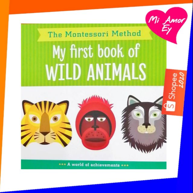 Board Book My First Book of Wild Animal The Montessori Method | Shopee ...