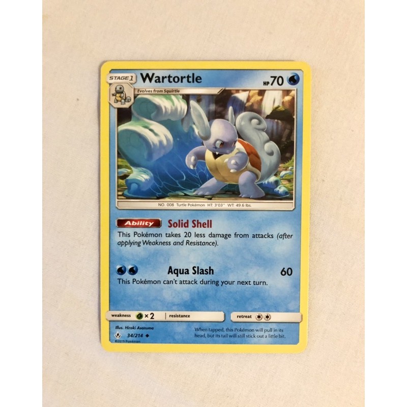 Pokemon Cards Wartortle