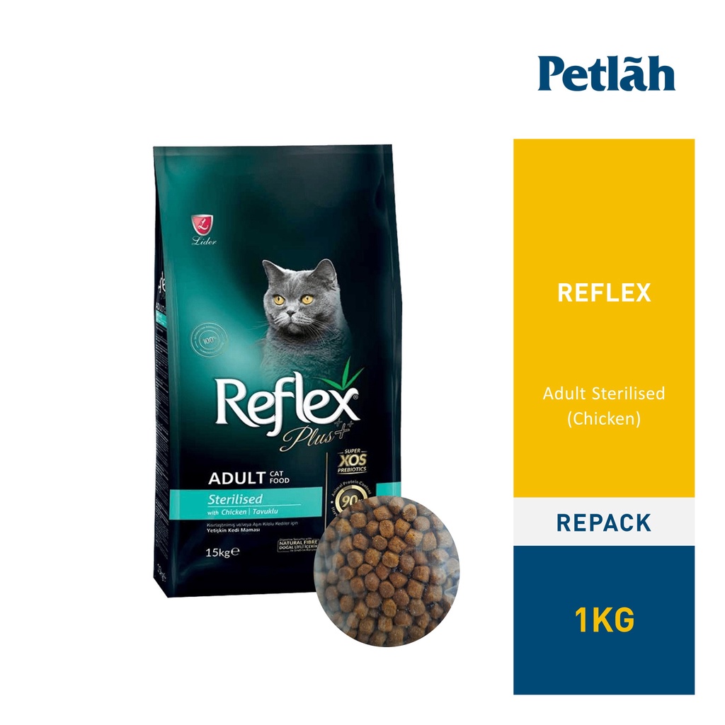 Reflex Cat Dry Food Adult Sterilised Chicken 1kg (Repack) | Shopee Malaysia