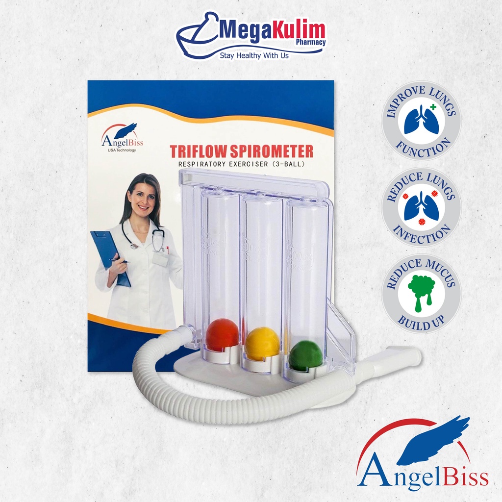 Angelbiss TriFlow Spirometer Respiratory Exerciser TRI-1200 | Shopee ...