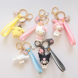 Cute Cartoon Sanrio Keychain Kitty Melody Keroppi Kuromi Badtz-Maru ...