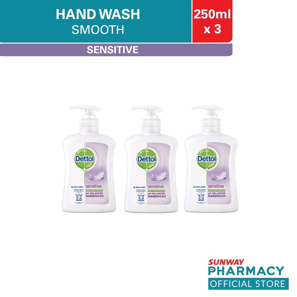 Dettol Hand Wash Sensitive (3x250ml) | Shopee Malaysia