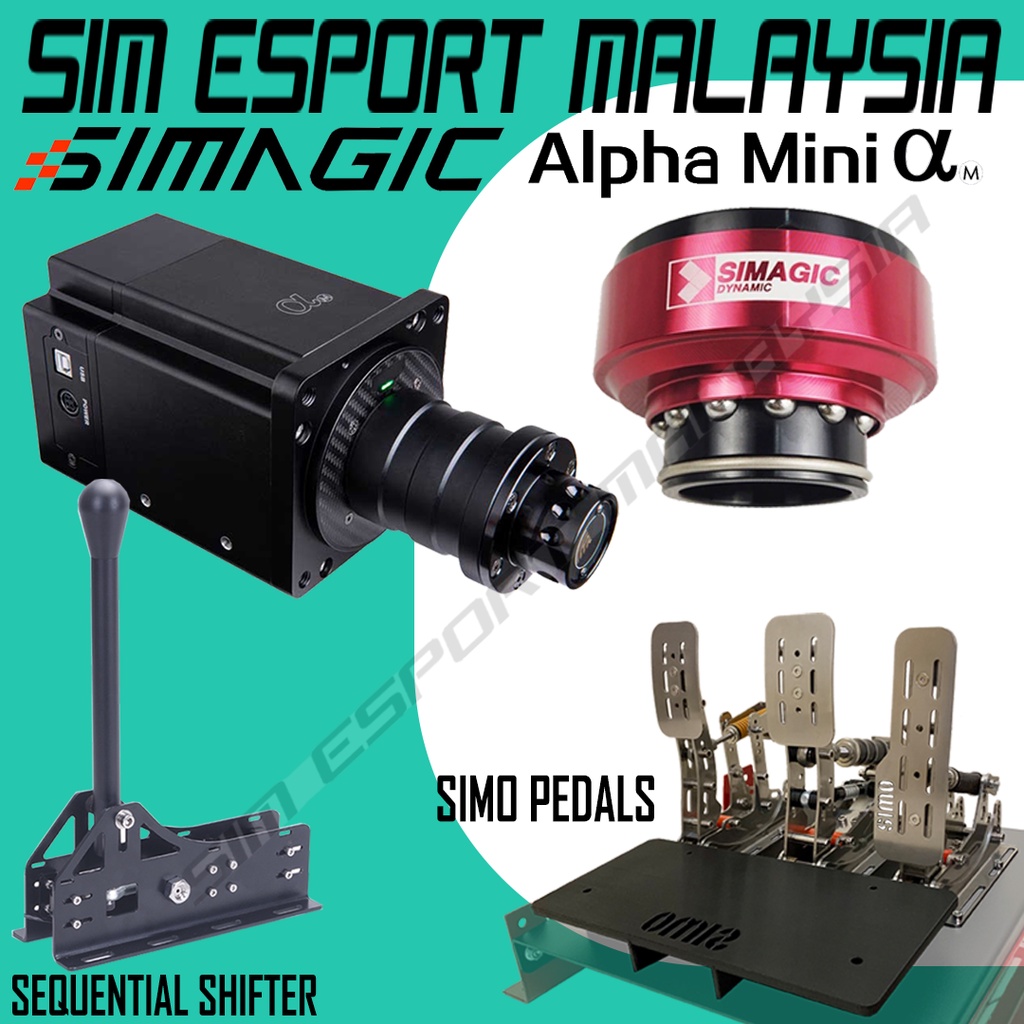 SIMAGIC Alpha Mini + QR + SIMO Loadcell Pedals + Sequential Shifter (PC ...