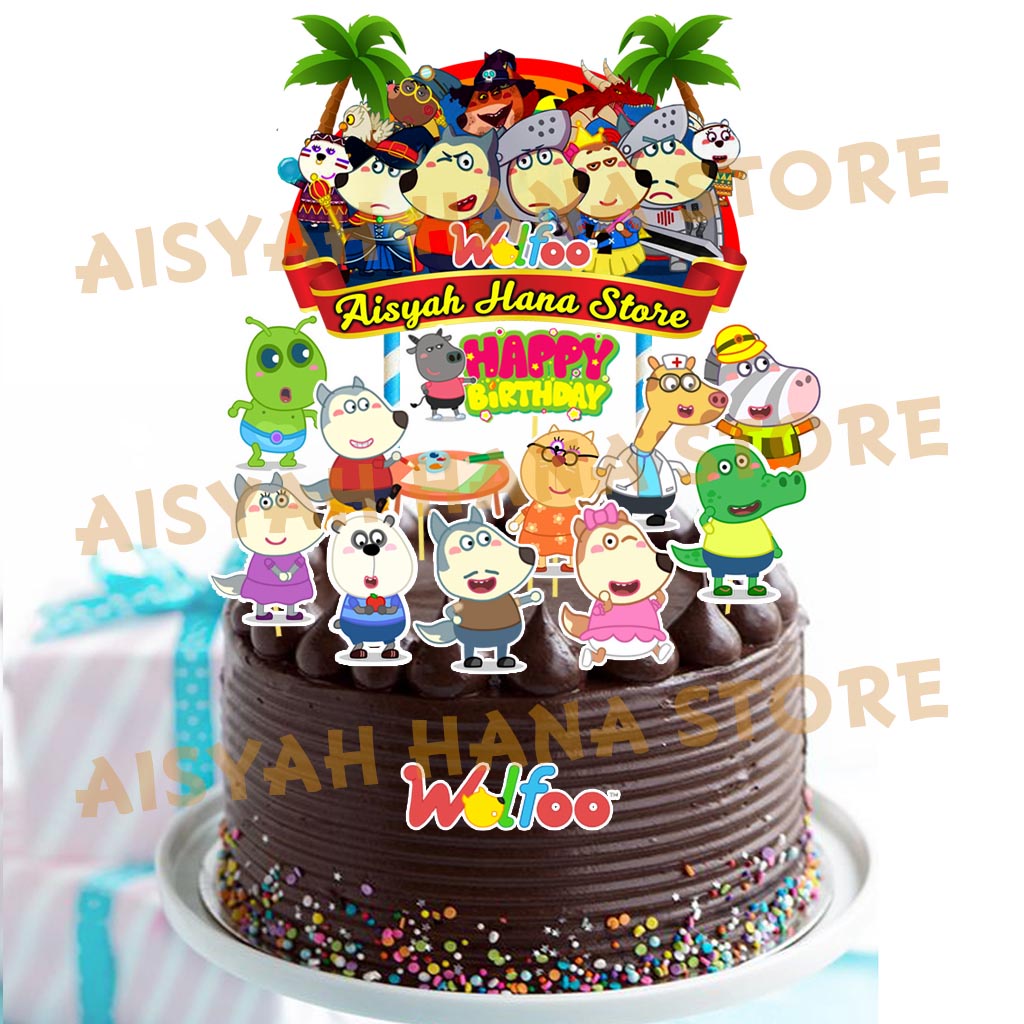 AHS WOLFOO Cupcake & Cake Topper Decoration Birthday Party ll Loose ll ...