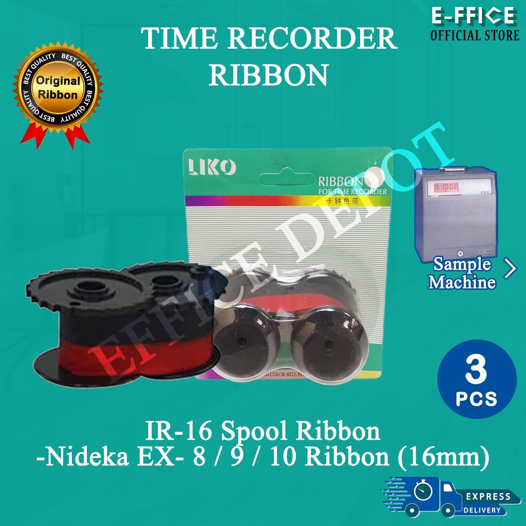 Effice Depot - Time Recorder - IR-16 Spool Ribbon -Nideka EX- 8 / 9 ...