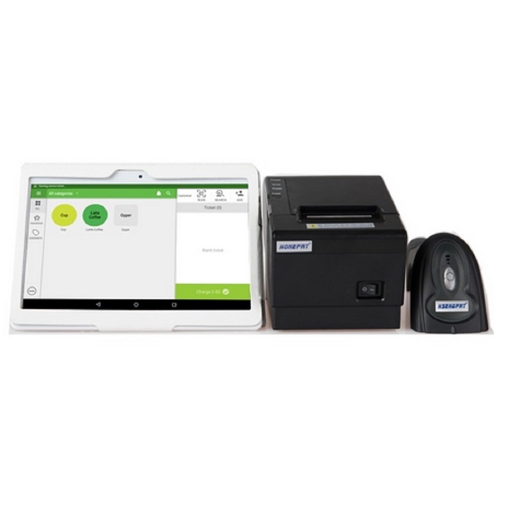 Pos Cash Register Tablet With 58Mm Printer Scanner Package All In One ...