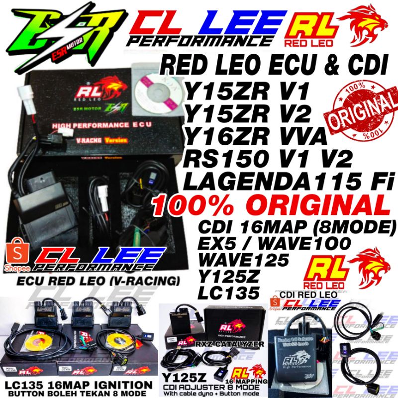 ECU RED LEO CDI LC135 Y125Z Y16ZR RS150 NVX155 WAVE125i Y15 Y15ZR V1 V2 ...