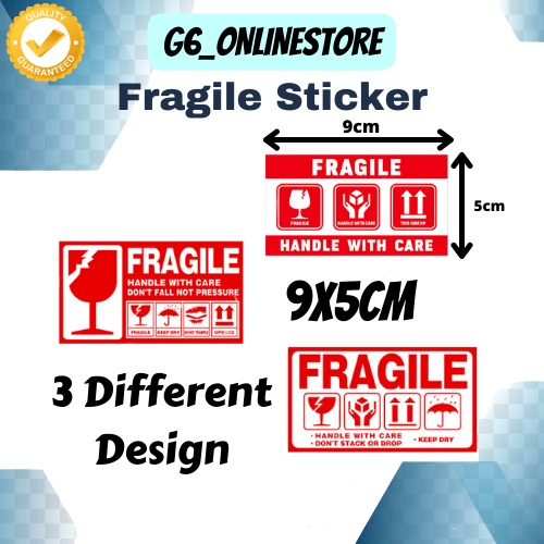 12pcs Fragile Sticker Fragile Warning Label Mudah Pecah Sticker Fragile ...